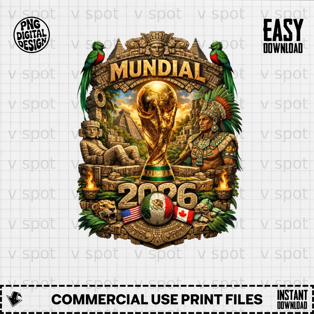 Mundial 2026 World Cup Soccer Design, Mexico USA Canada Mayan Aztec ...