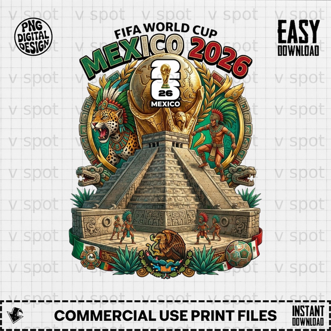 FIFA World Cup Mexico 2026 Mayan Pyramid Soccer Art (digital Download ...