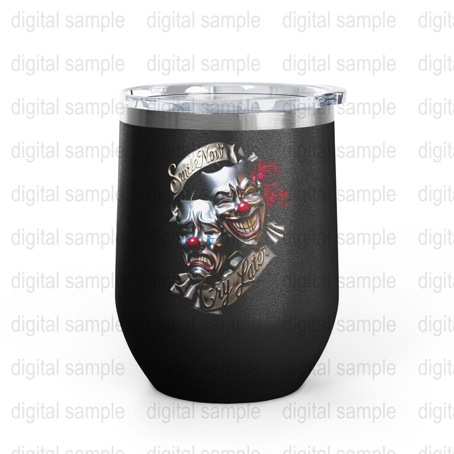 Smile Now Cry Later Digital Download, Halftone DTF DTG Design, Clown ...