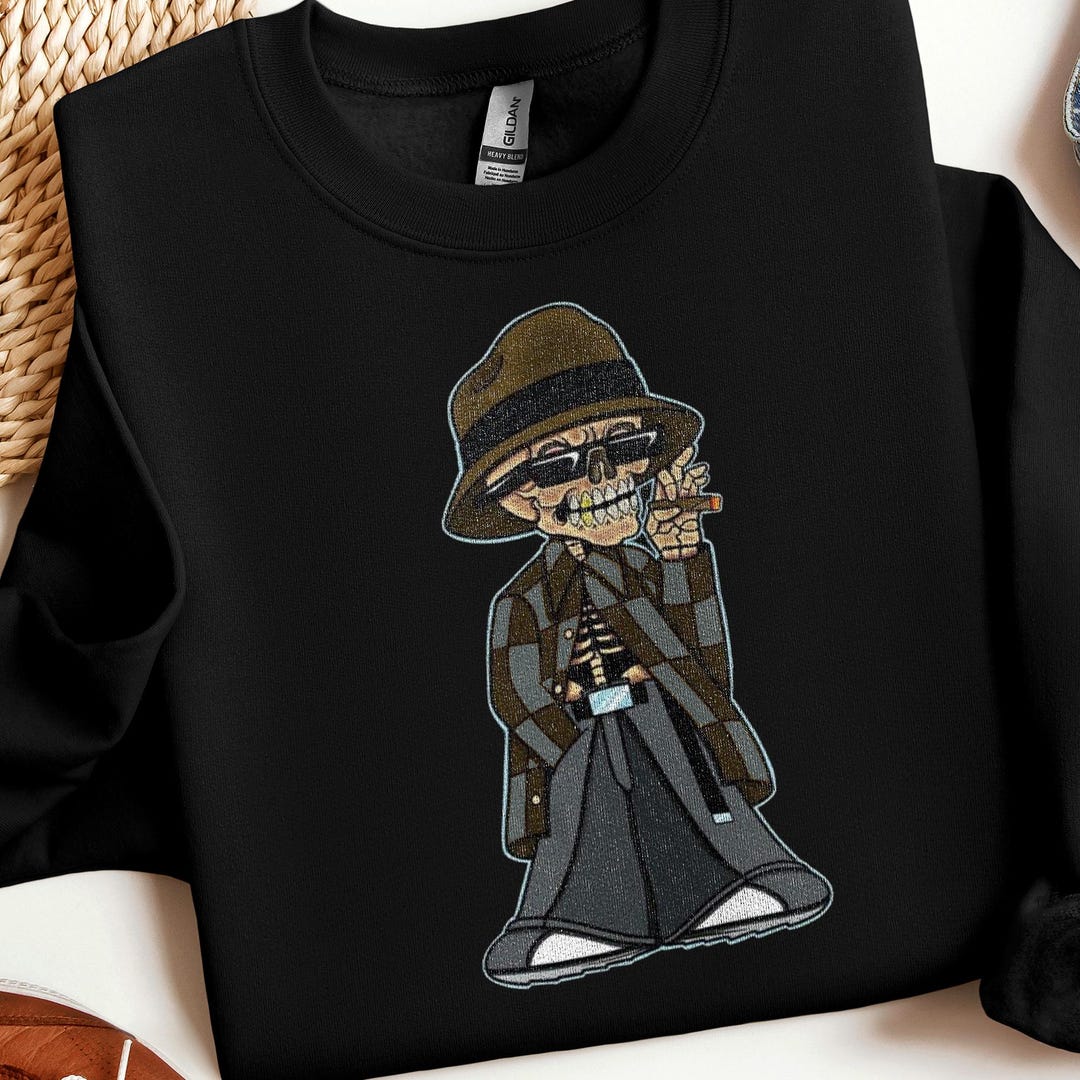 Cholo Skeleton Lowrider Art Print, Gangster Skull Tattoo Design ...
