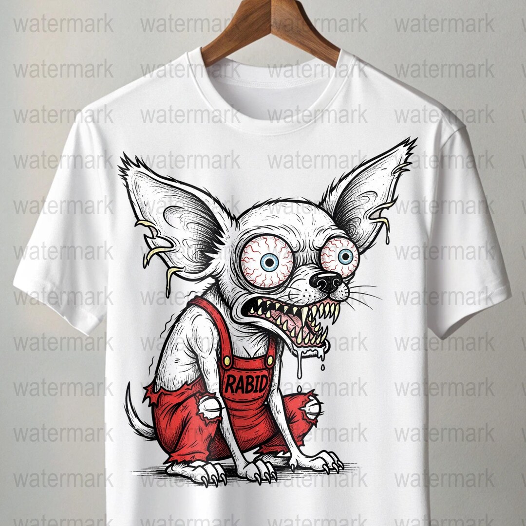 Rabid Chihuahua Digital Art, Funny Cartoon Dog Clipart (printable Image ...