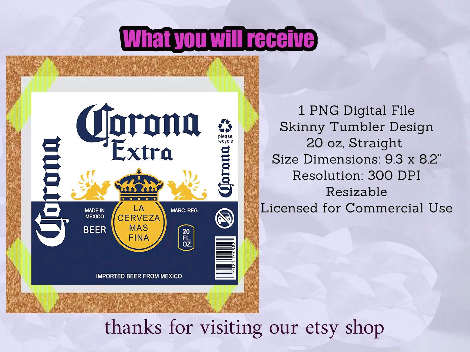 Corona Cerveza Tumbler Wrap: Funny Mexican Sublimation Design (PNG ...