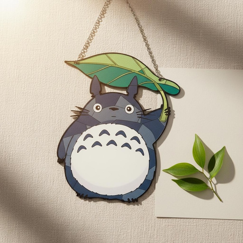 Cute To/to/ro Window Hanging, Japanese Anime Suncatcher, Acrylic Art ...
