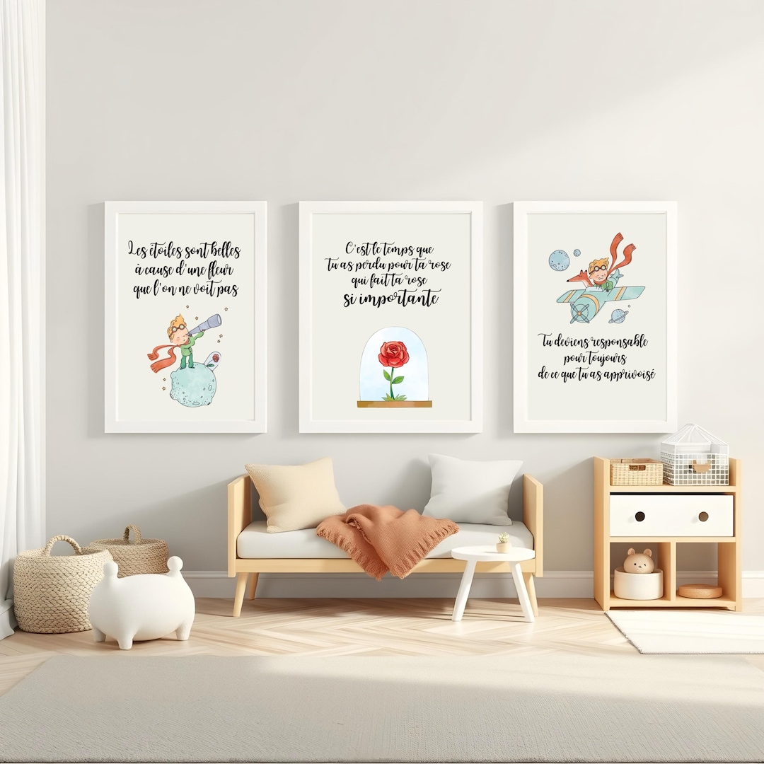 Pack of 3 the Little Prince Posters – French Quotes – Digital Printable ...