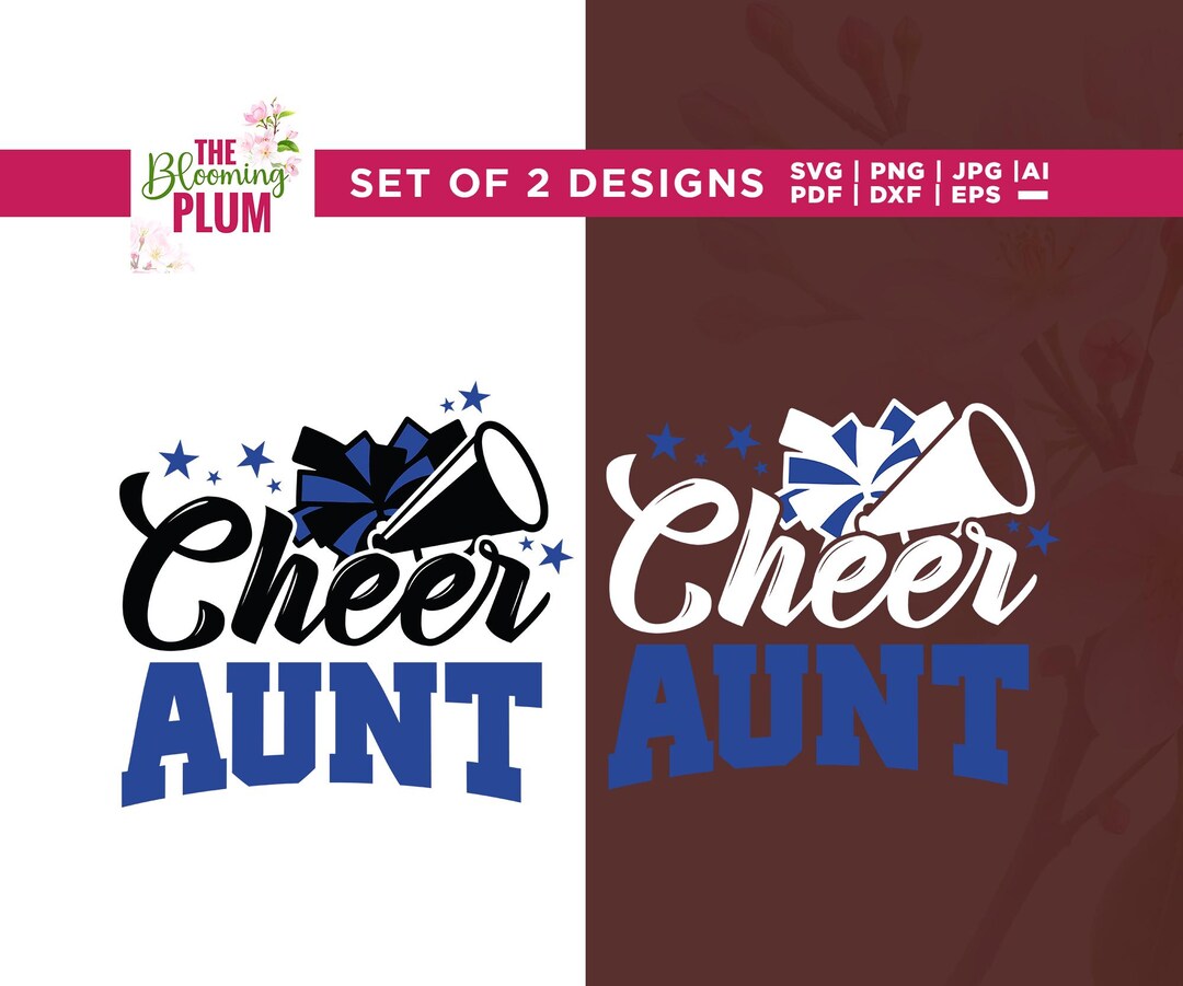 Cheer Aunt Shirt Svg, Cheer Aunt Svg, Cricut, Sublimation, Cheer Auntie ...