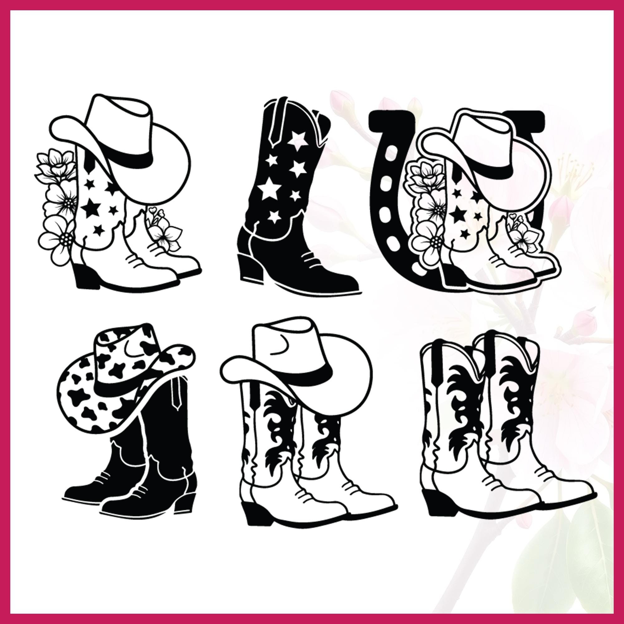 Cowboy Boots and Hat Svg Bundle, Cowboy Boots Svg, Cricut, Sublimation ...
