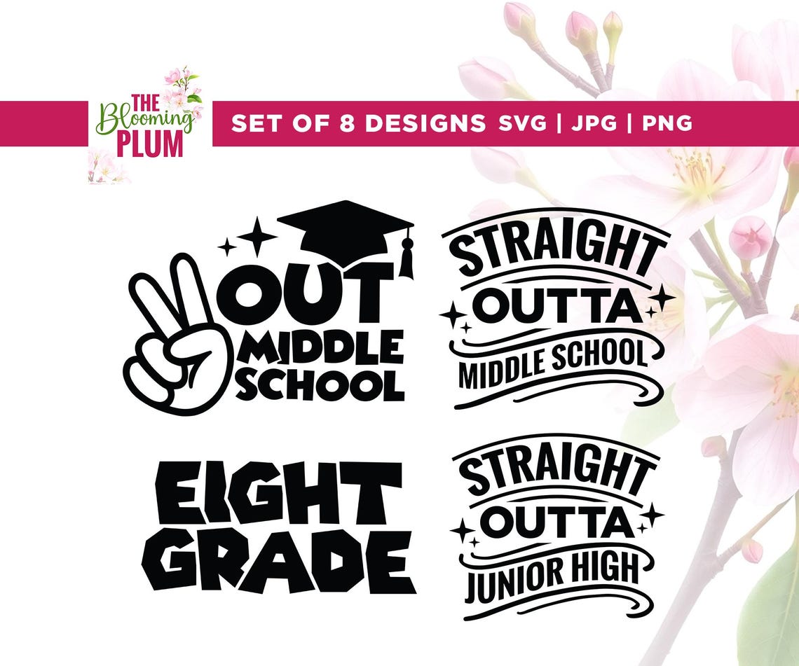 8th Grade Graduation Svg Bundle, 8th Grade Shirt Svg, Cricut ...