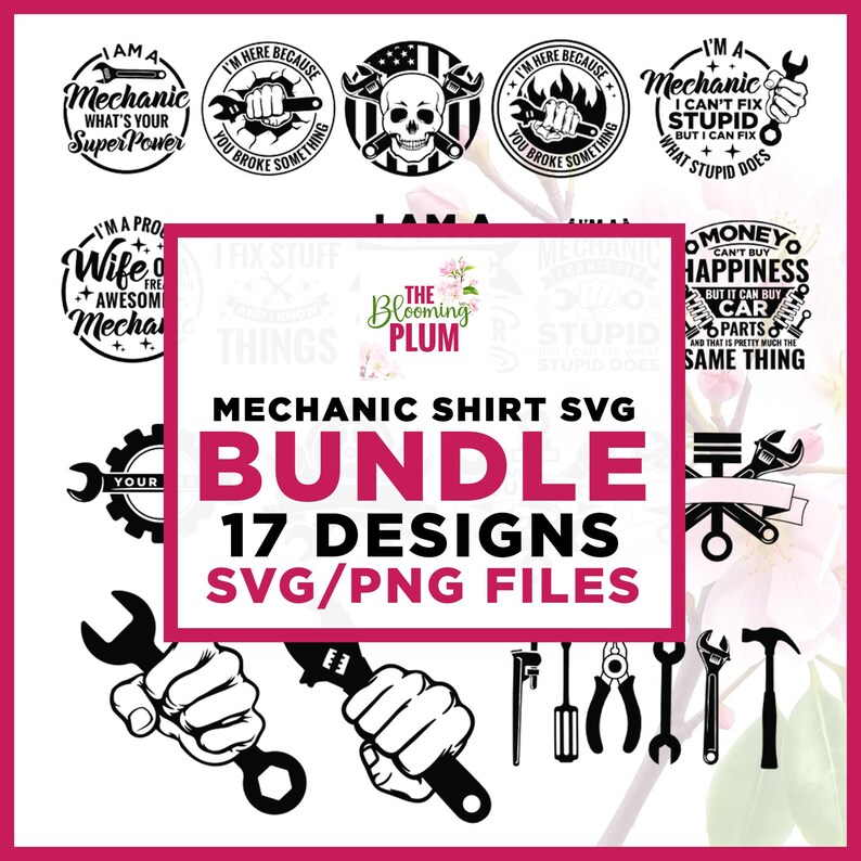 Mechanic SVG PNG Bundle, Mechanic Shirt Design, Cricut, Sublimation ...