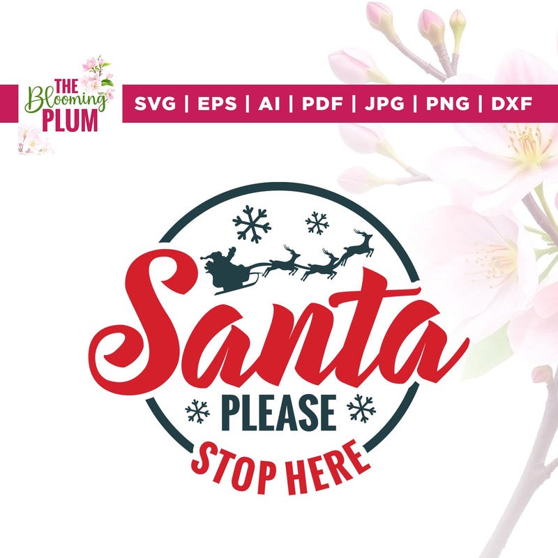 Stop Here Santa Door Sign - Etsy