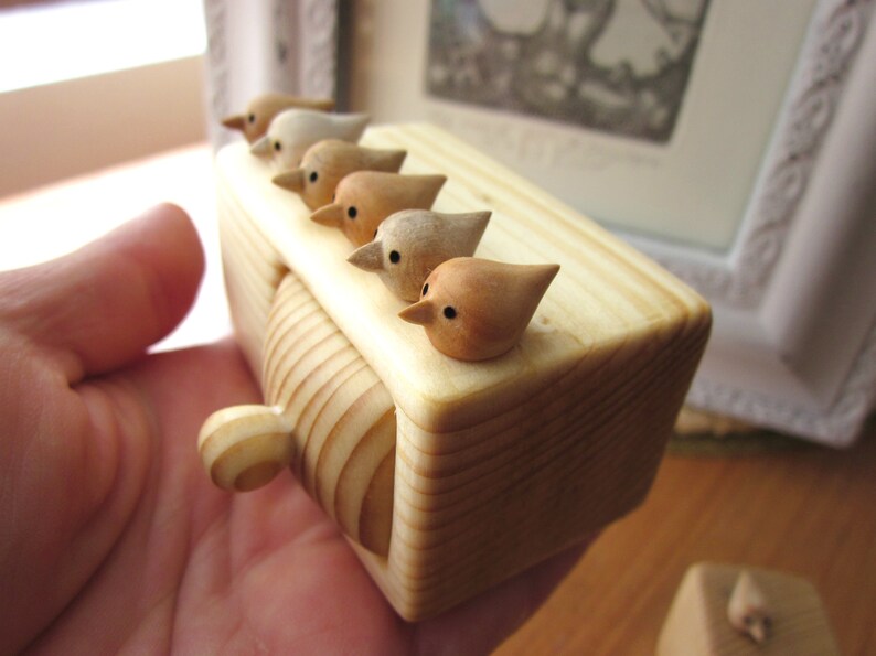 Miniature Chest of Drawers With Flock of Birds Jewlery Box - Etsy