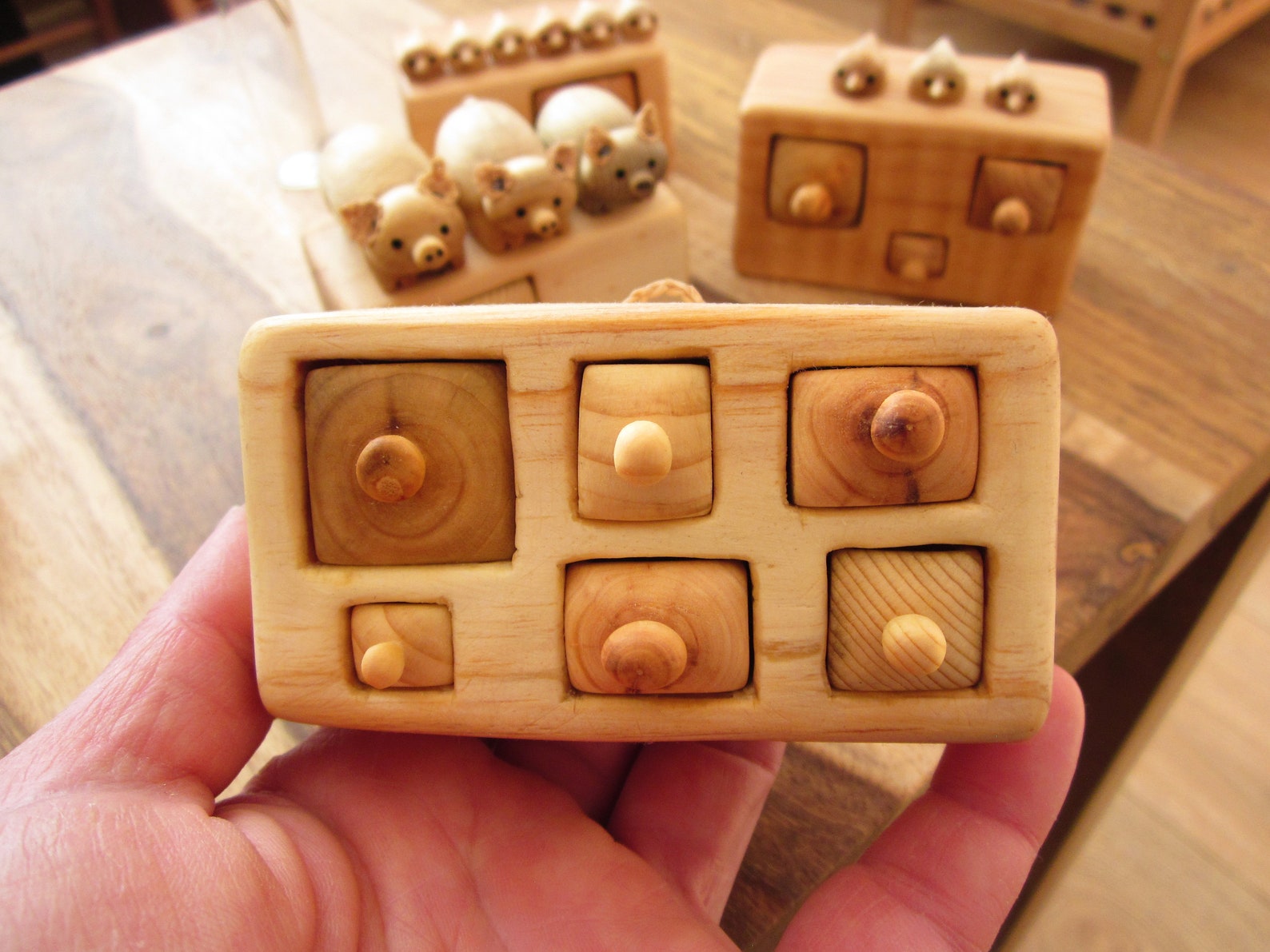 Miniature Village Shelf Wooden Chest With Drawers Wood - Etsy