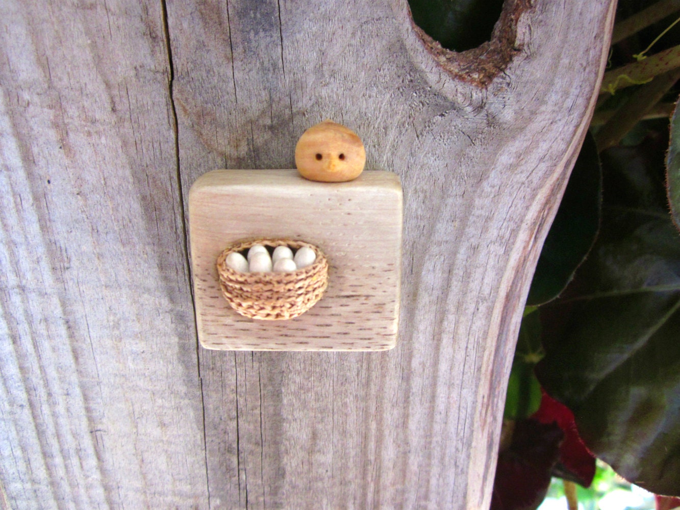 Miniature Nest With Bird Minimalist Wall Art Simple Home | Etsy