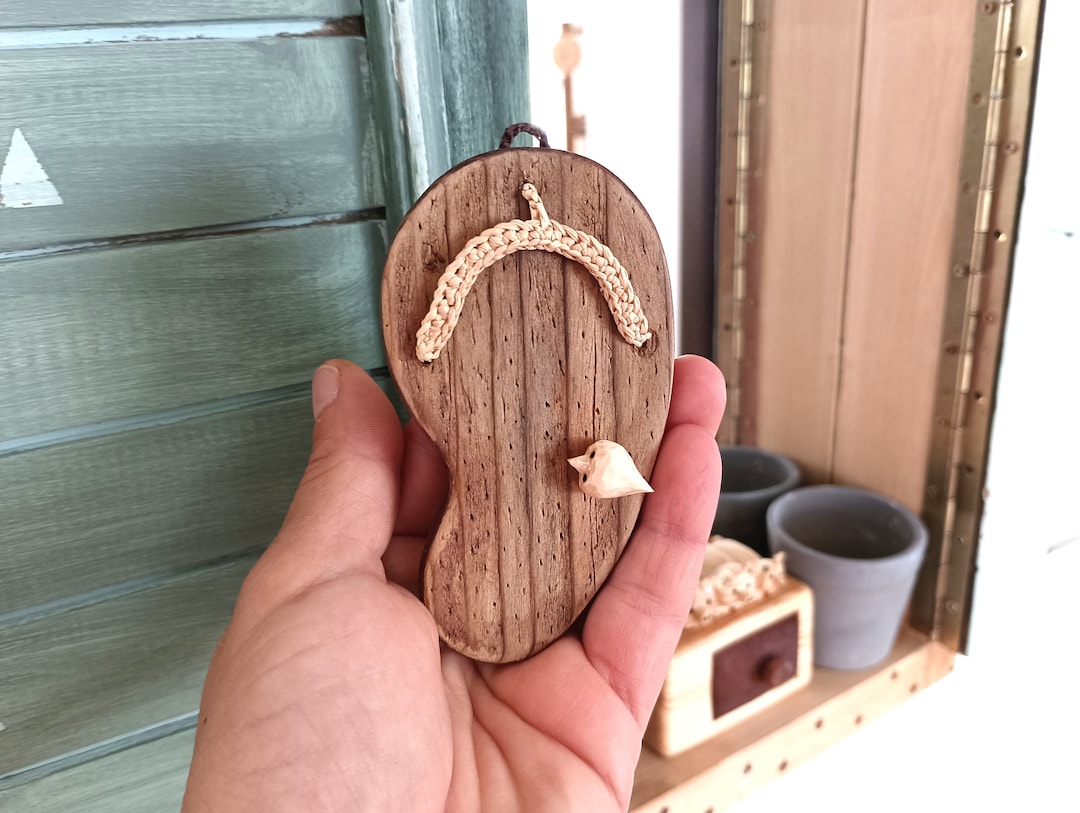 Miniature Slippers for Wall Decoration, Hand Carved Slipper, Small Wall ...
