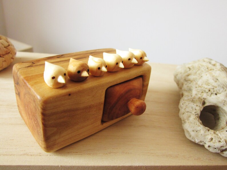 Miniature chest of drawers with flock of birds Jewlery box | Etsy