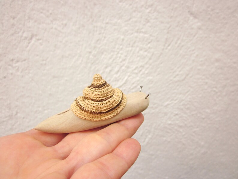 Made to Order Wooden Snail Wood Carving Miniature Art - Etsy