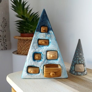 Mountain Shape Box, Concrete Storage Box, Concrete Jewelry Box, Unique ...