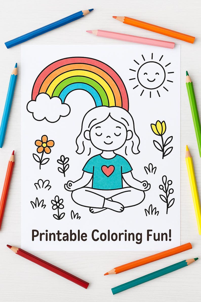 Mindful Nature Coloring Book for Kids – Printable Spiritual Activity ...
