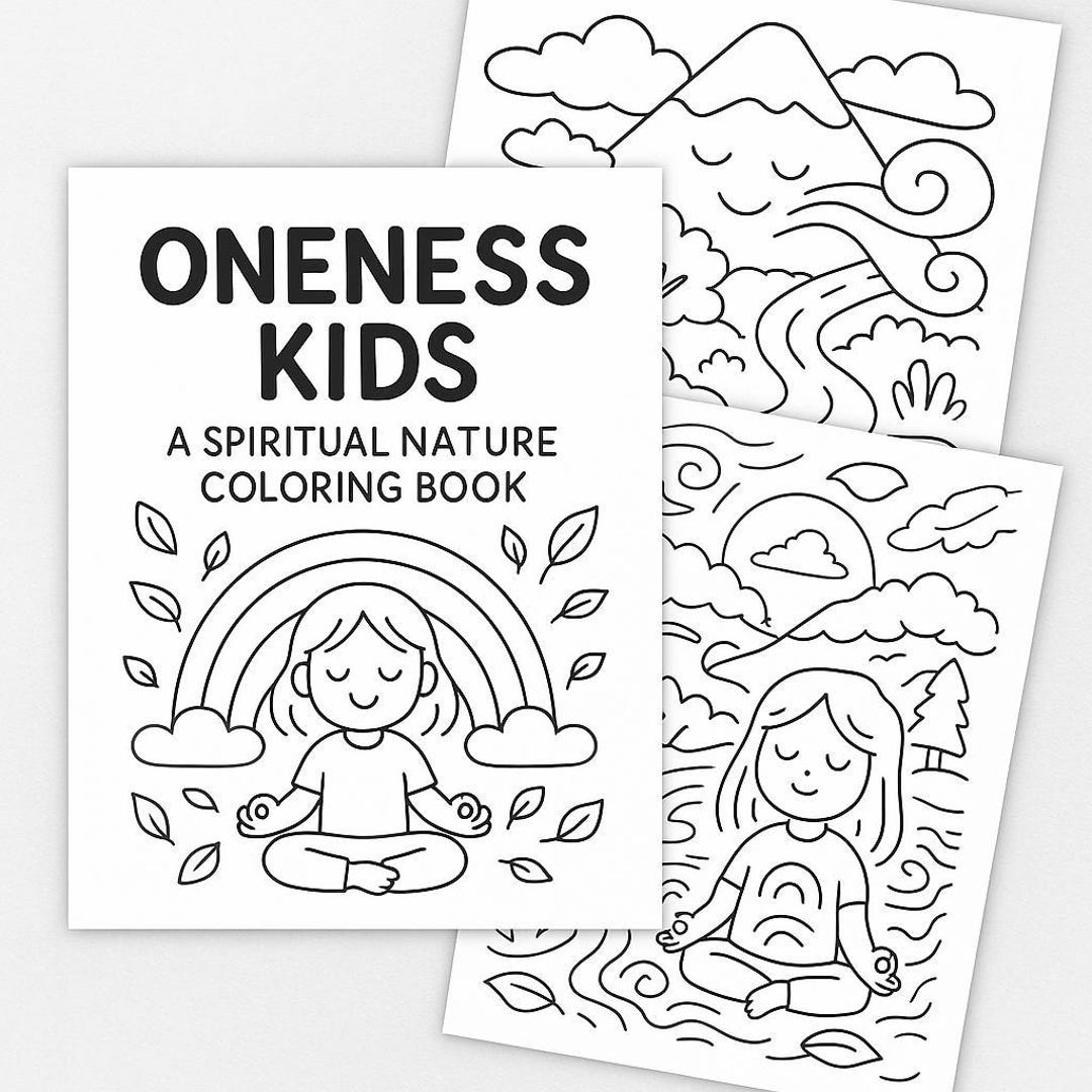 Mindful Nature Coloring Book for Kids – Printable Spiritual Activity ...