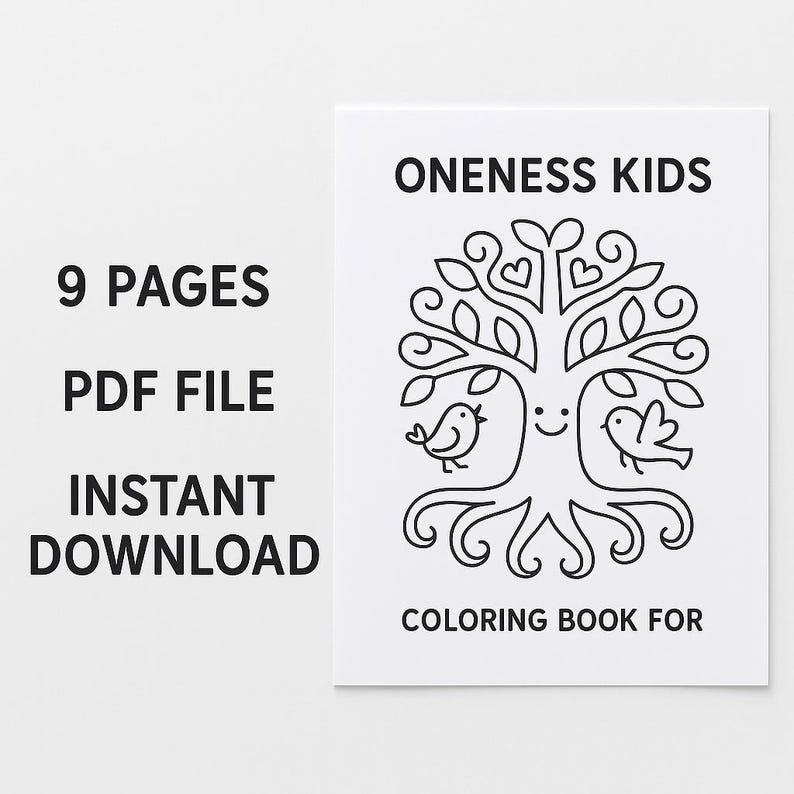 Mindful Nature Coloring Book for Kids – Printable Spiritual Activity ...