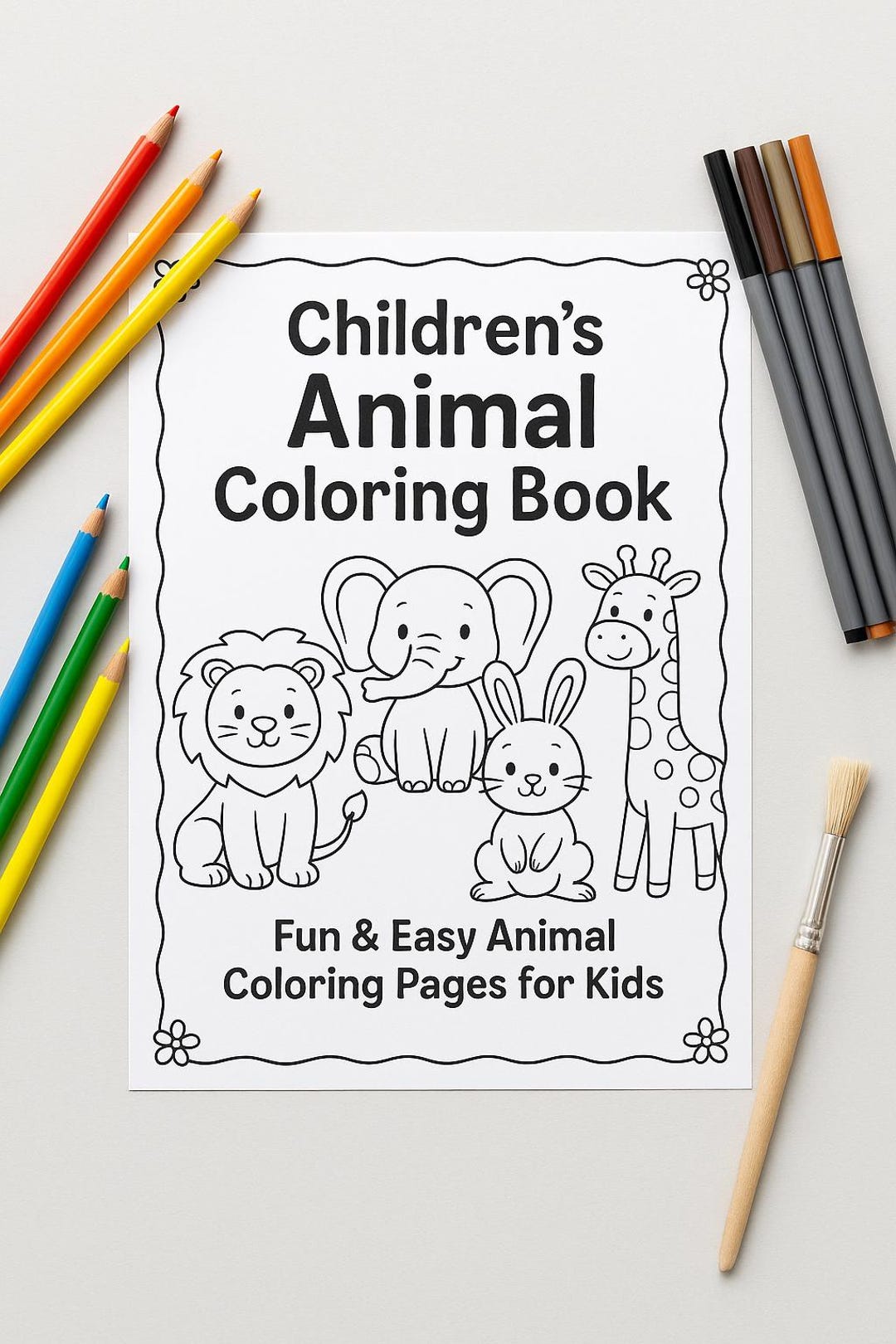 Children’s Animal Coloring Book - Fun & Easy Printable Pages for Kids ...