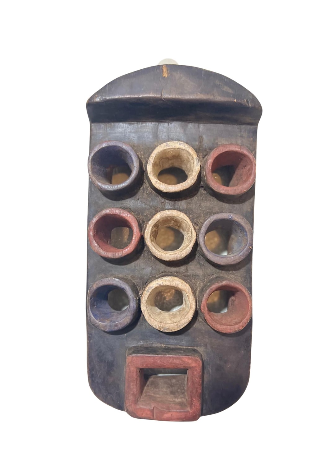 Rectangular African Senufo Mask | Hand Carved Wooden Wall Art | Ivory ...