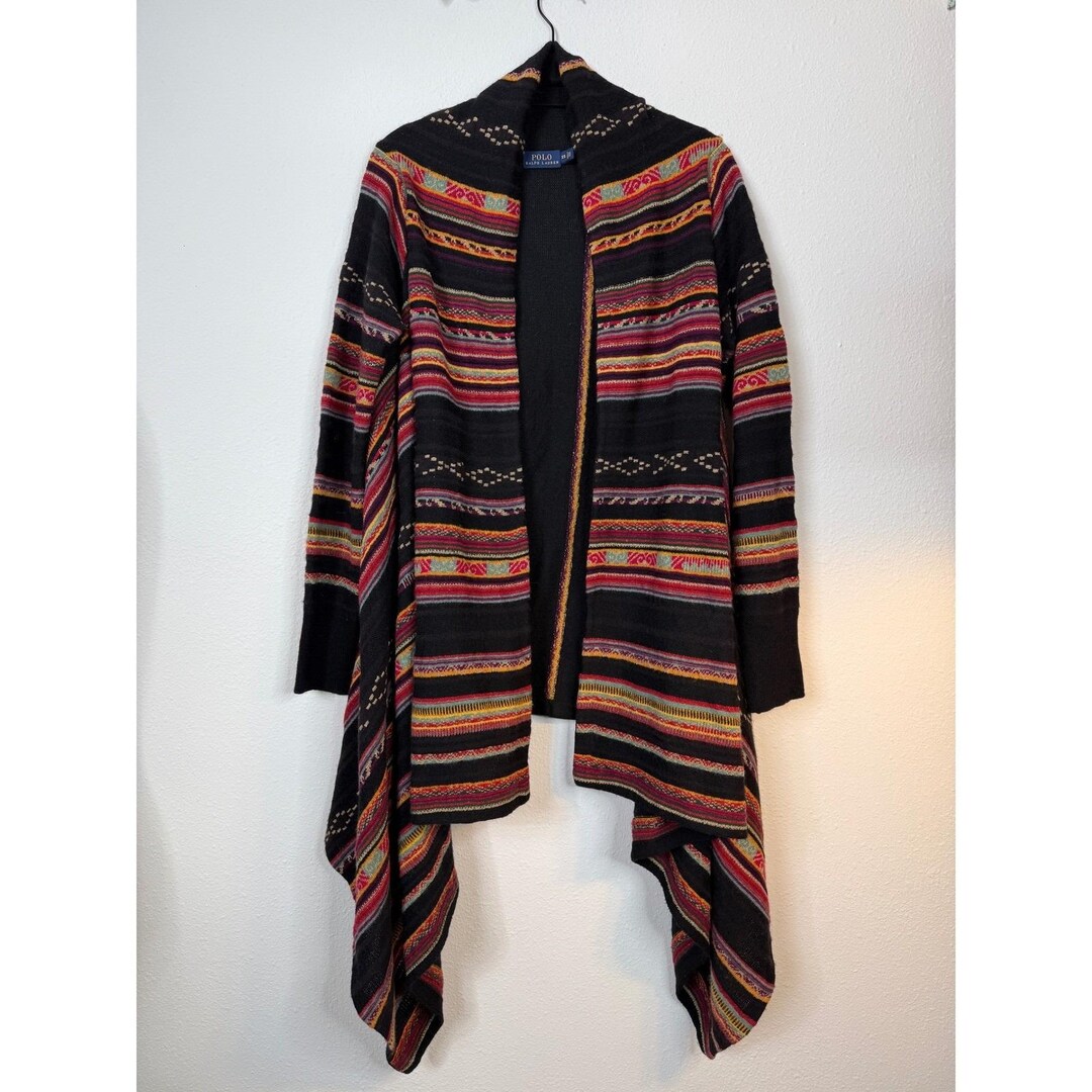 Polo Ralph Lauren XS Serape Wool Silk Sweater Wrap Vintage Western ...