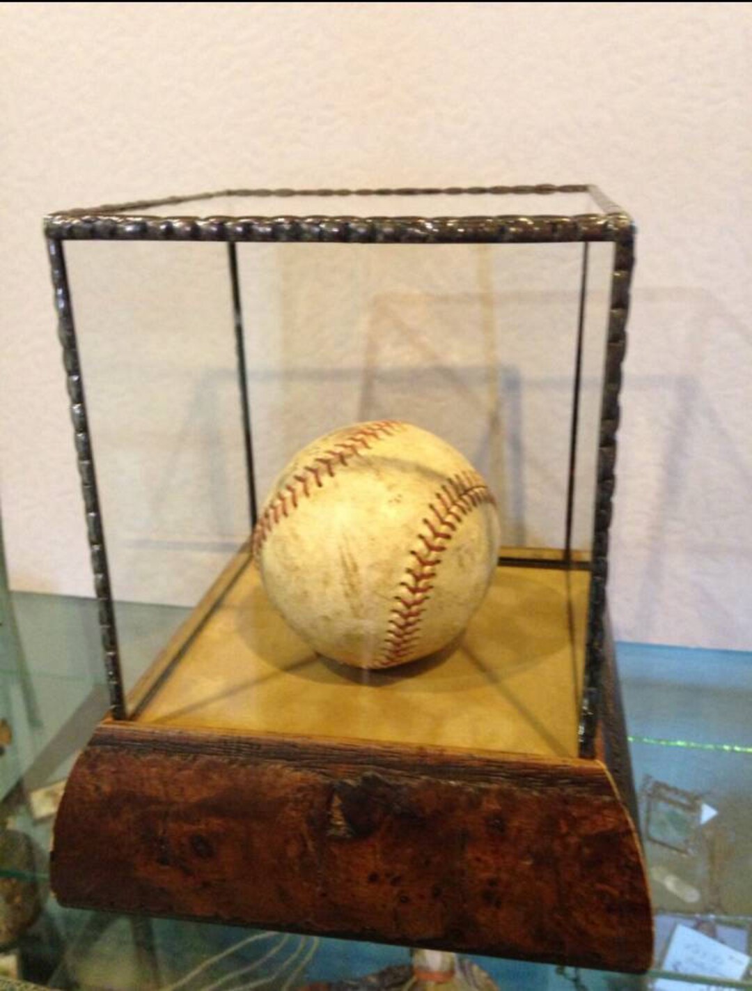5x5x5 Case 5 Sided Glass Display Case (open on Bottom) With Wood Base ...