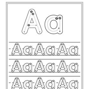 52 Pages of Alphabet Trace & Coloring - Etsy