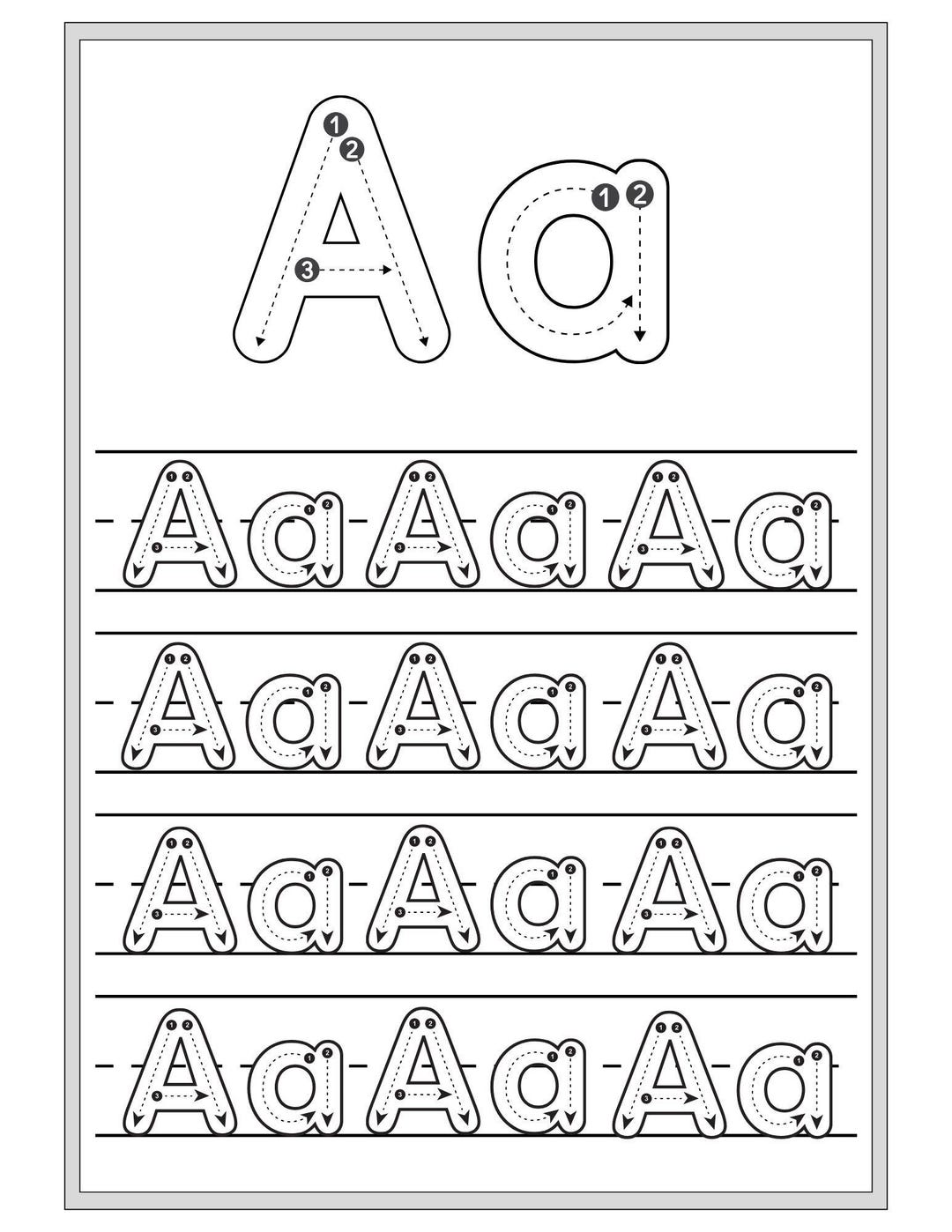 52 Pages of Alphabet Trace & Coloring - Etsy