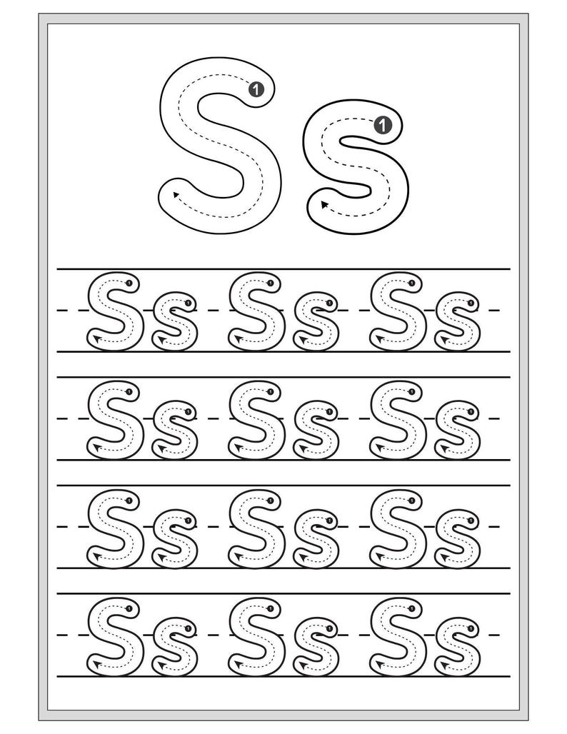 52 Pages of Alphabet Trace & Coloring - Etsy