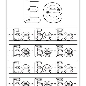 52 Pages of Alphabet Trace & Coloring - Etsy