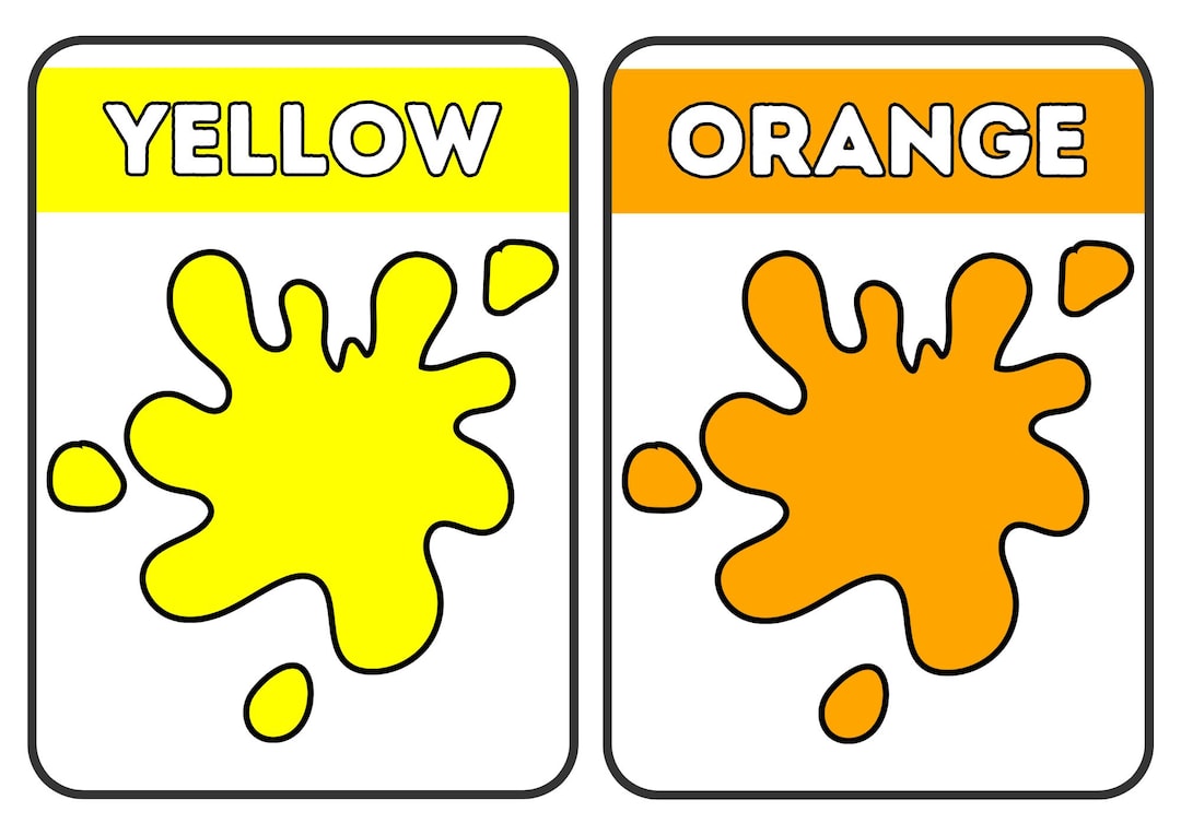 Printable Color Flashcards: Toddler & Preschool Learning (digital ...