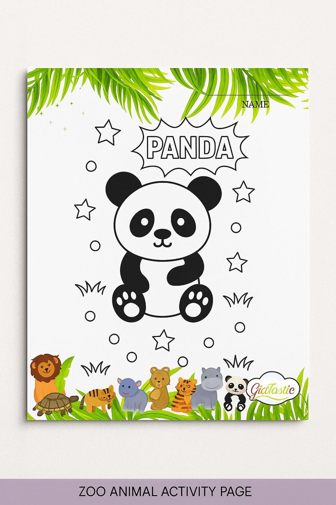 Zoo Animal Coloring Pages | Kids Printable Activity Sheets (PDF) - Etsy