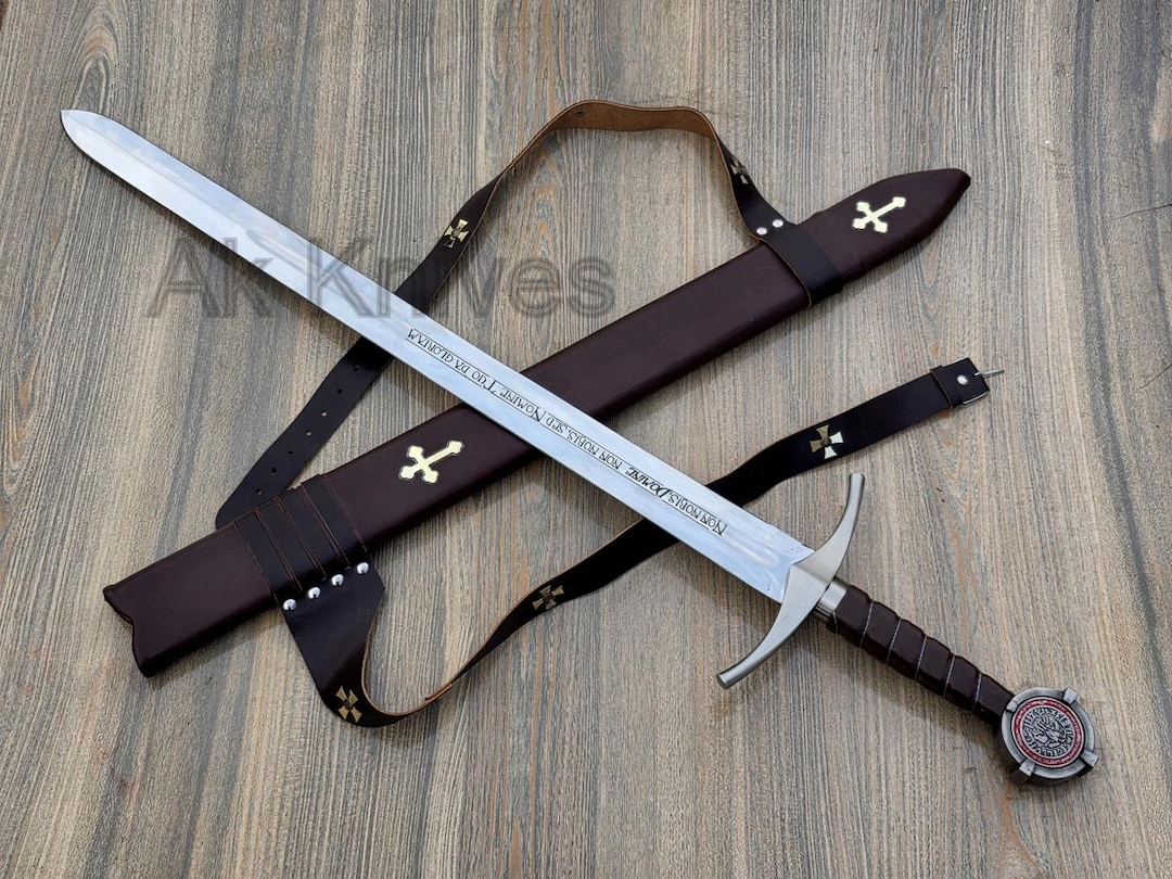 Faith Keeper - Handmade Knights Templar Accolade Sword With Scabbard ...