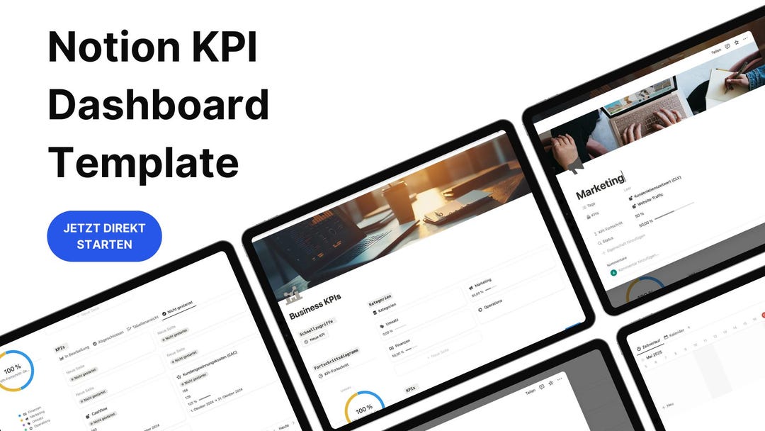 Notion KPI Dashboard Template (german) | Easily Track Business Metrics ...