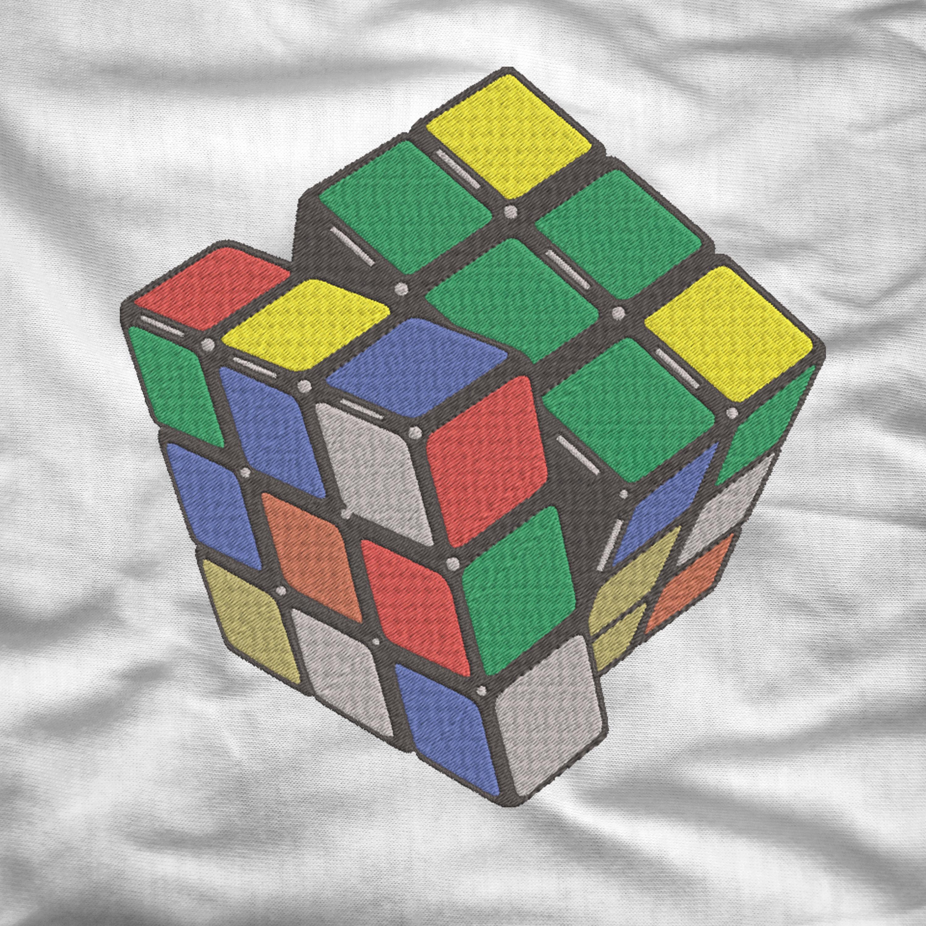Rubik’s Cube Embroidery Design – 3D Puzzle Cube Machine Embroidery File ...