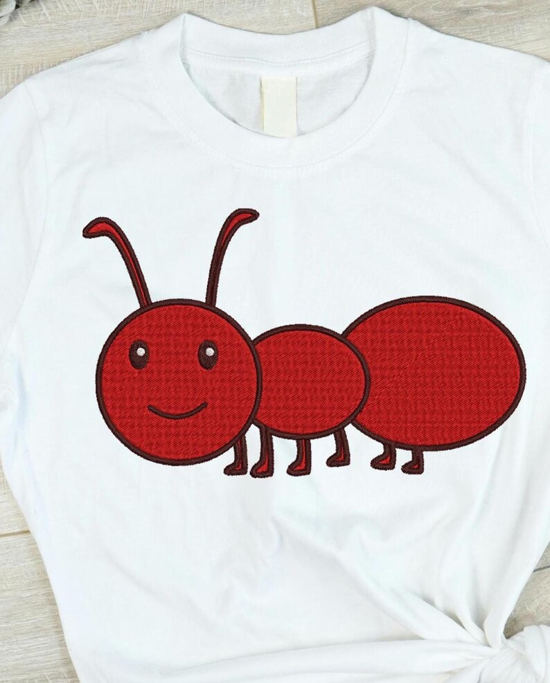 Cute Ant Embroidery Design – Smiling Red Ant – 3" 4" 5" 6" 8" Hoop ...