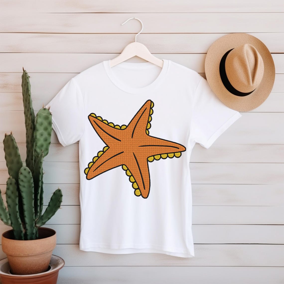 Starfish Embroidery Design - Beach Ocean Sea Animal Machine Embroidery ...