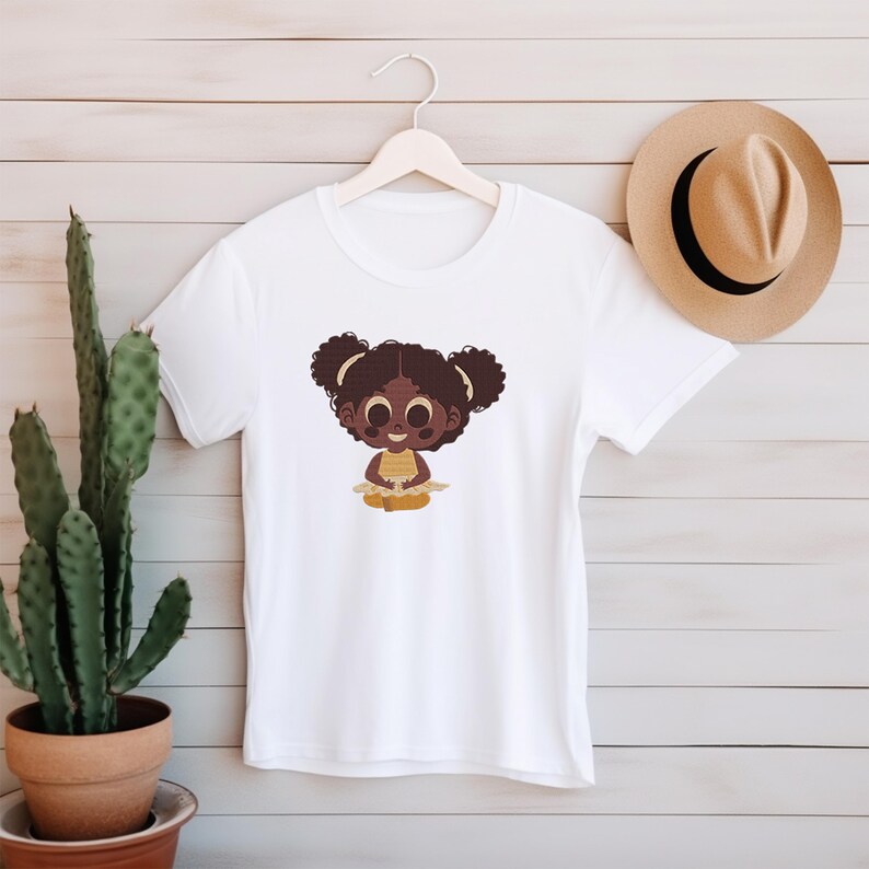 Girl Poses Embroidery Design, Cartoon Kids Character Machine Embroidery ...