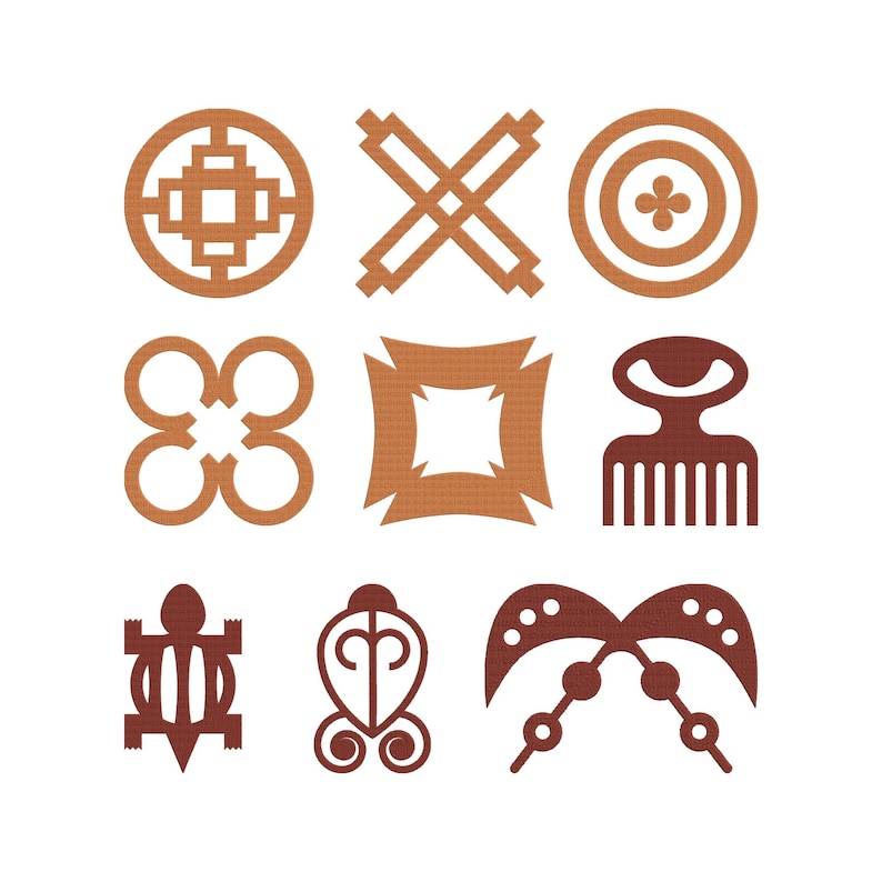 African Tribal Symbol Design, Ethnic Adinkra Icon, Traditional Cultural ...