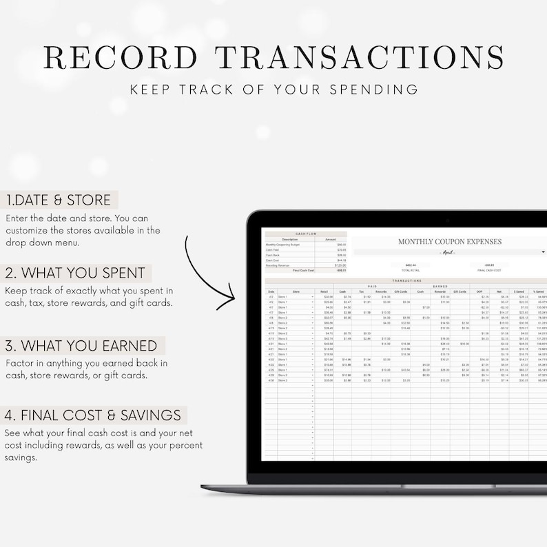 Monthly Coupon Expense Tracker | Couponing Template for Google Sheets ...