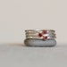 Tiny Ruby Ring Set SOLID 18k Gold and Silver Stack Rings Set - Etsy