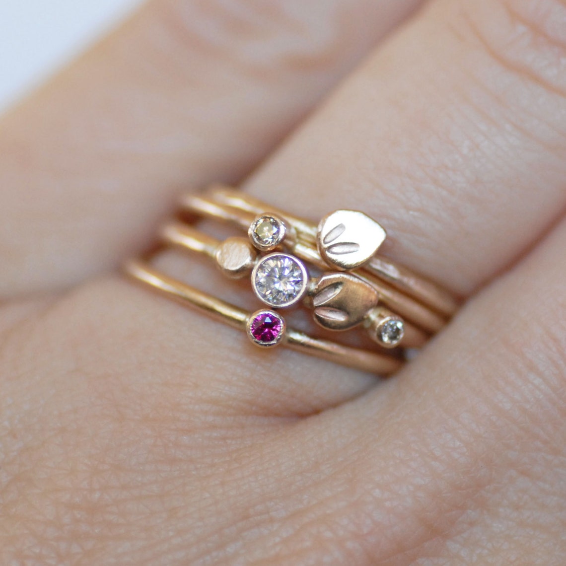 Skinny Ruby Ring Thin Gold Ruby Stacking Ring 14k Gold - Etsy