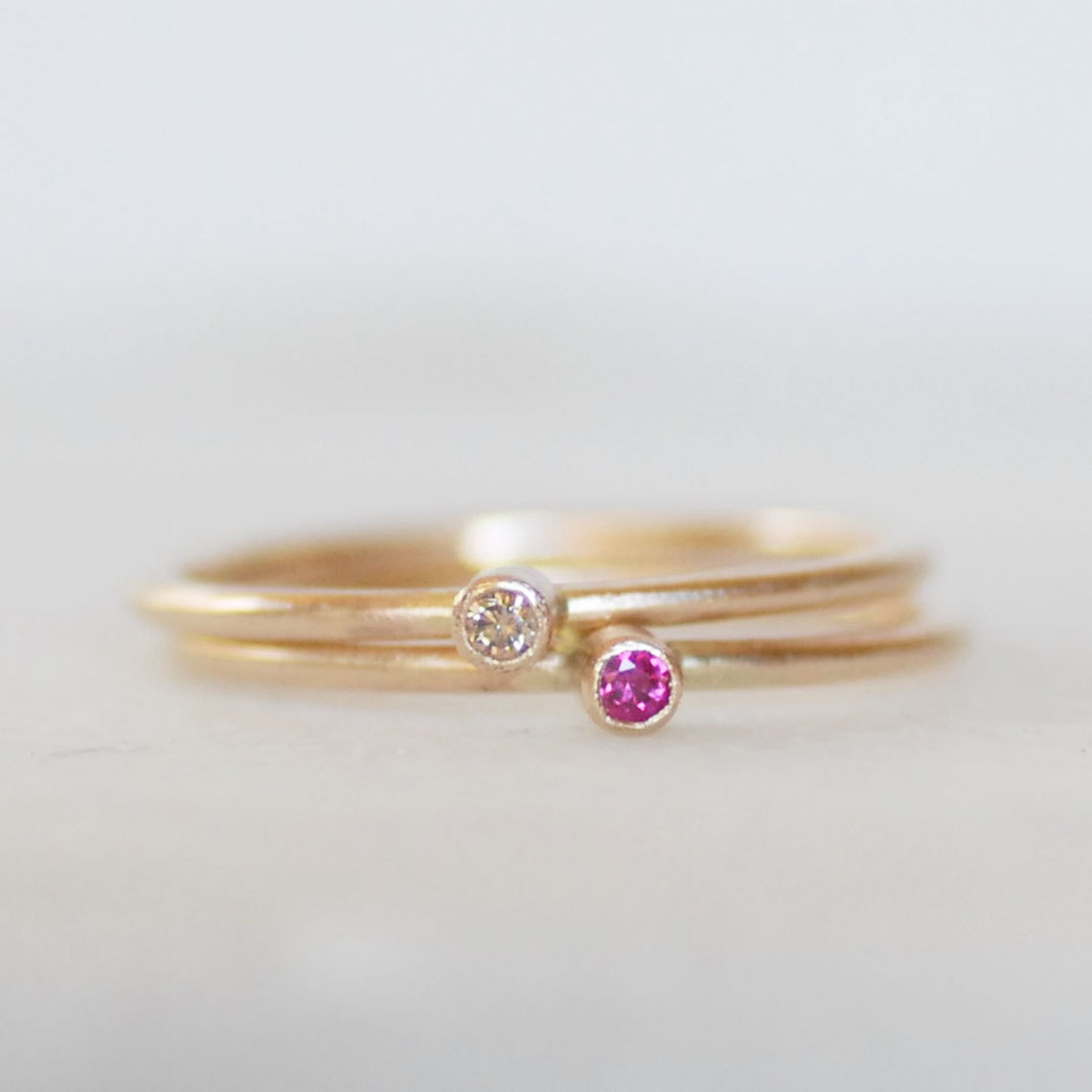 Skinny Ruby Ring Thin Gold Ruby Stacking Ring 14k Gold - Etsy