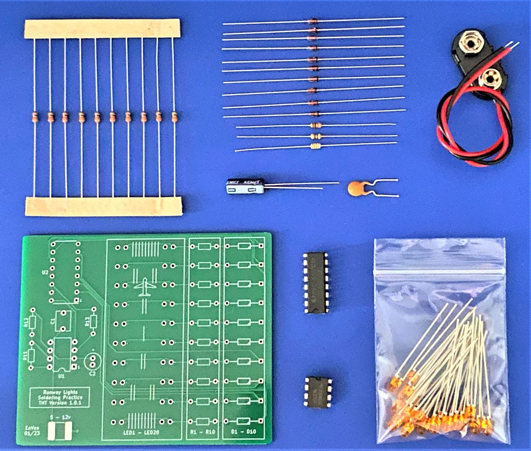 Soldering Practice Kit - Runway Lights - Through Hole Components - Etsy