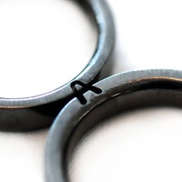 Magnet Split Heart Ring Set, His and Her Promise Ring, Matching Wedding ...