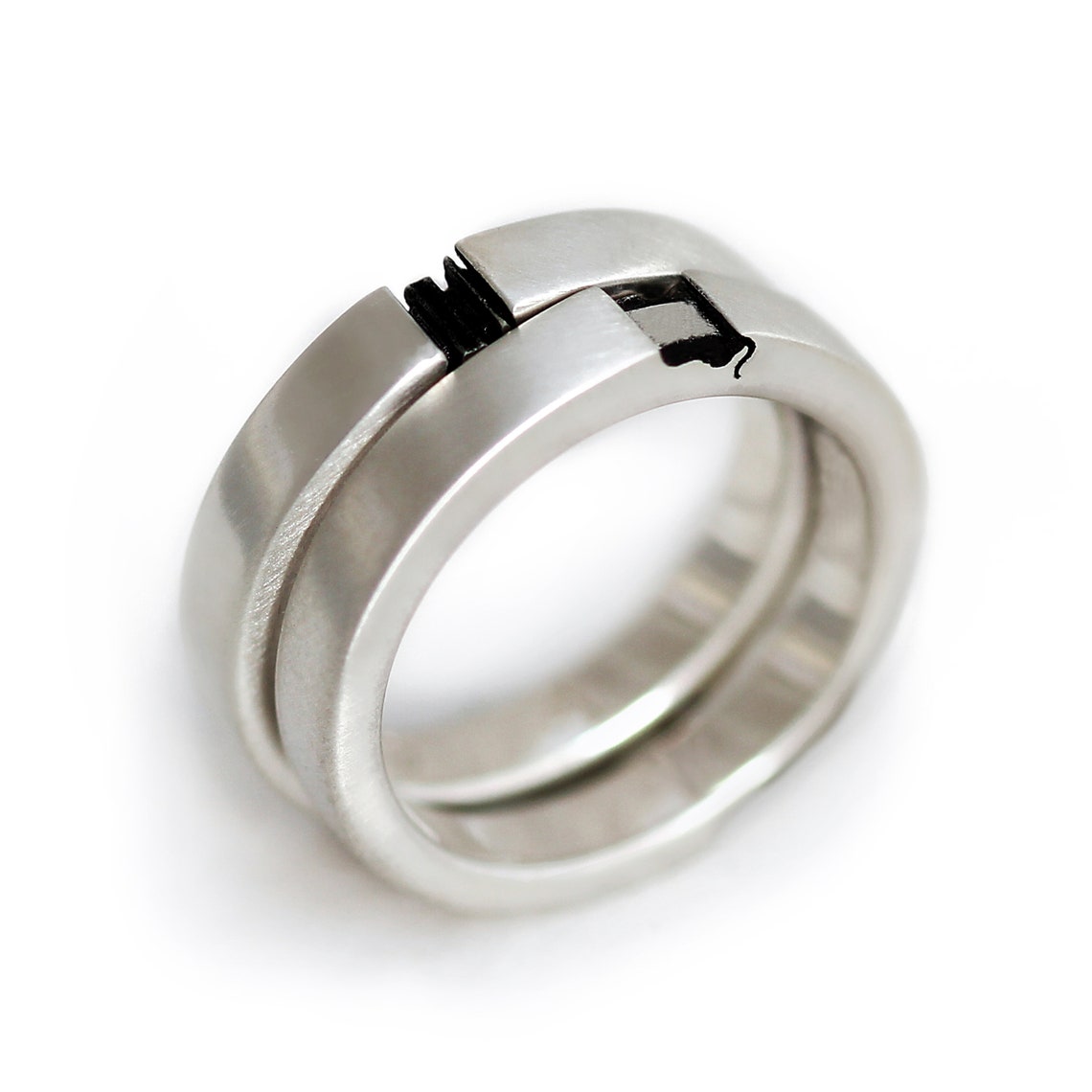 Elephant Love Custom Wedding or Promise Band Set, Wedding Anniversary ...