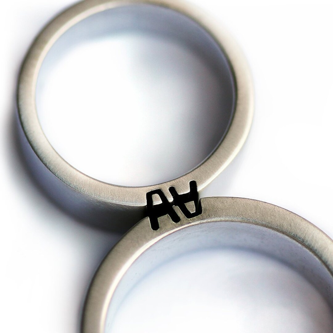 Cute Promise Rings With Your Custom Initial Mark in Silver or Gold ...