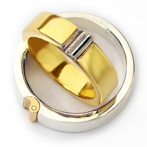 Yin Yang Couple Rings, His and Hers Matching Wedding Bands, Gold, Yoga ...