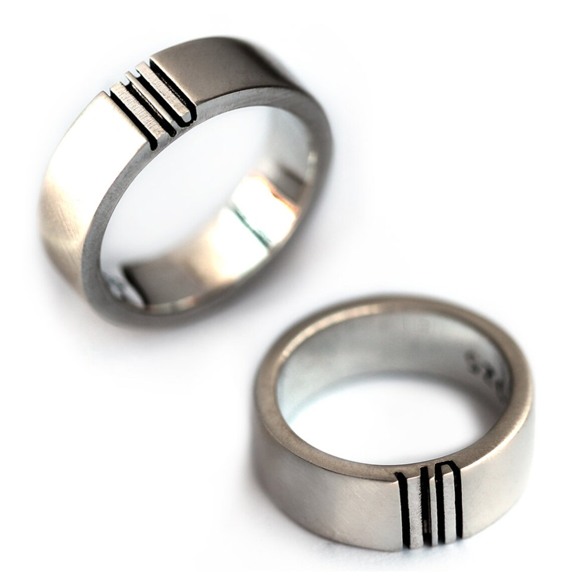 Cute Promise Rings With Your Custom Initial Mark in Silver or | Etsy